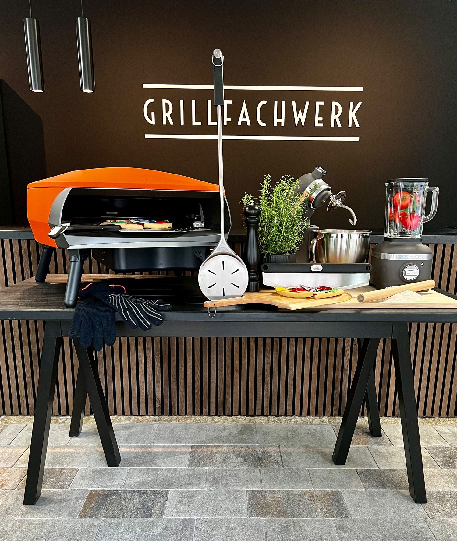 Witt Pizzaofen Etna Rotante graphite grau Set inklusive Pizzaschieber ...